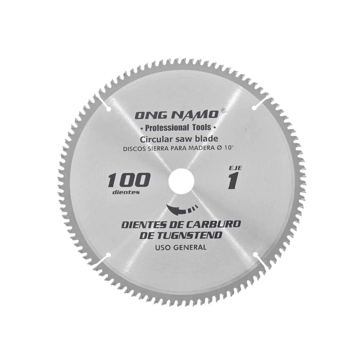 Disco sierra circular 10" de 100 dientes para madera Ong namo 10100 ...